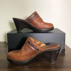 Born | Shoes | Born Clog Slip On Mules Clogs Wedge Heels Size 8 | Poshmark